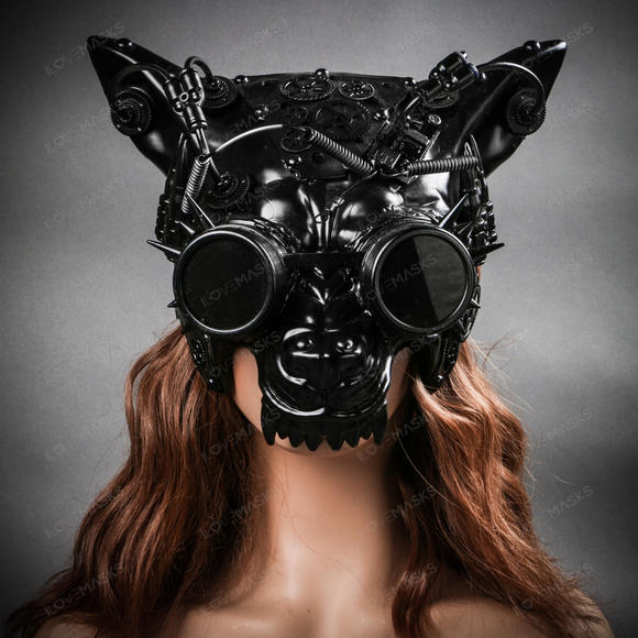 ILOVEMASKS | Accessories | Angry Wolf Steampunk Robotic Goggles ...
